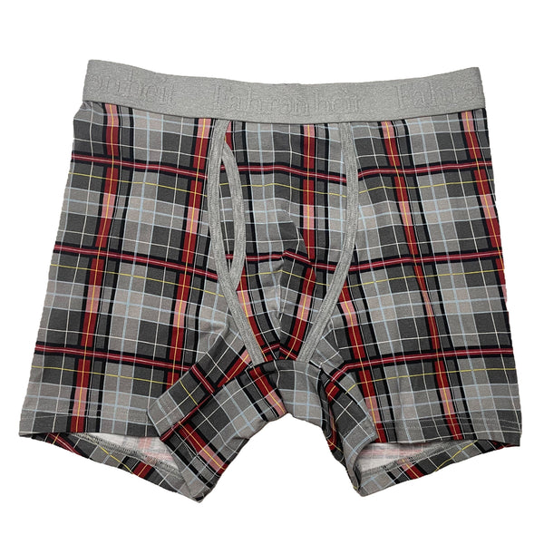 Newman Boxer Brief/ Grey Burgundy Plaid – Fahrenheit New York