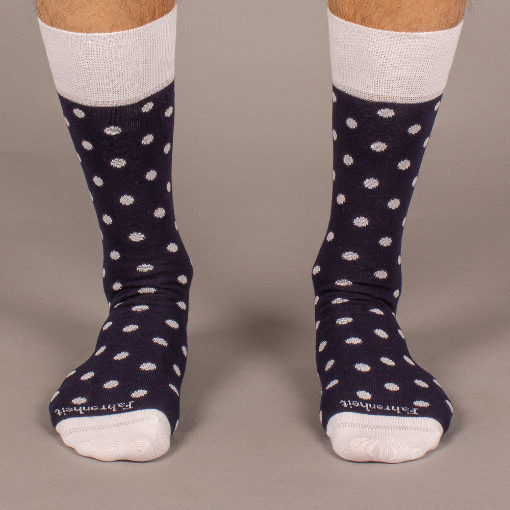 Men's Sock Polka Dot Navy/White | Fahrenheit – Fahrenheit New York