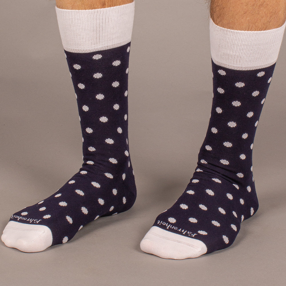 Men's Sock Polka Dot Navy/White | Fahrenheit – Fahrenheit New York
